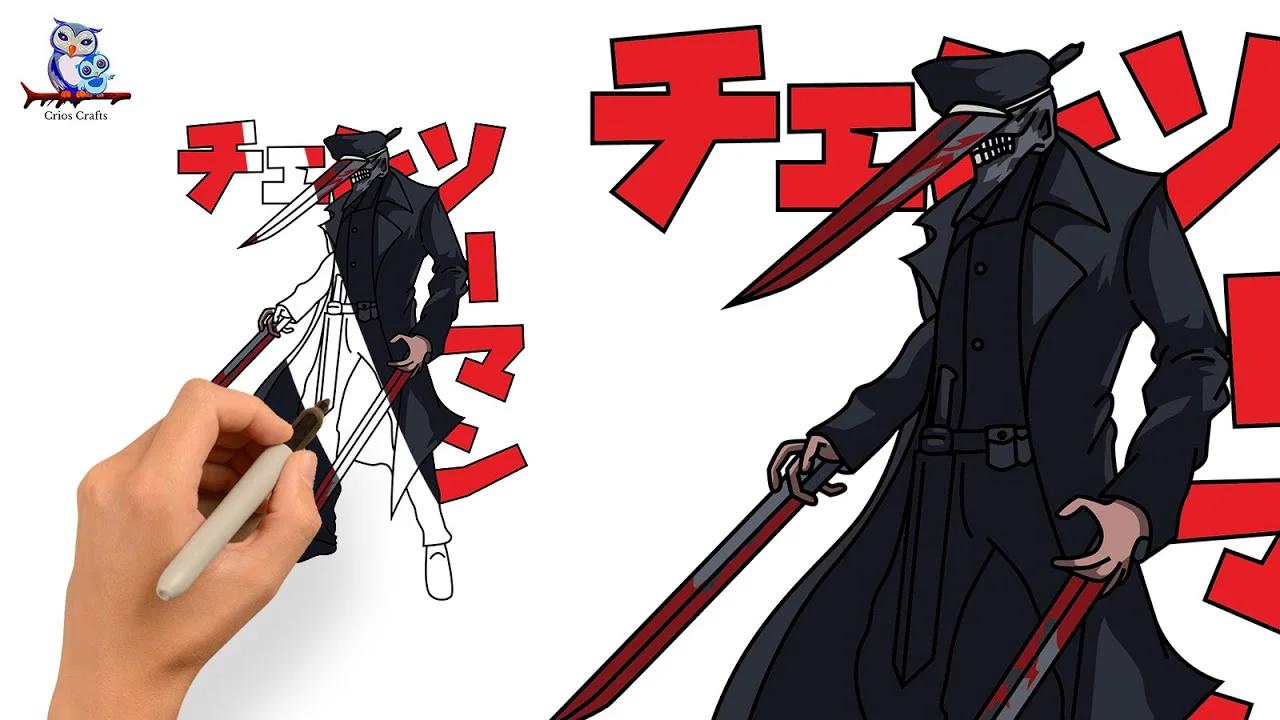 How to Draw Katana Man - Chainsaw Man