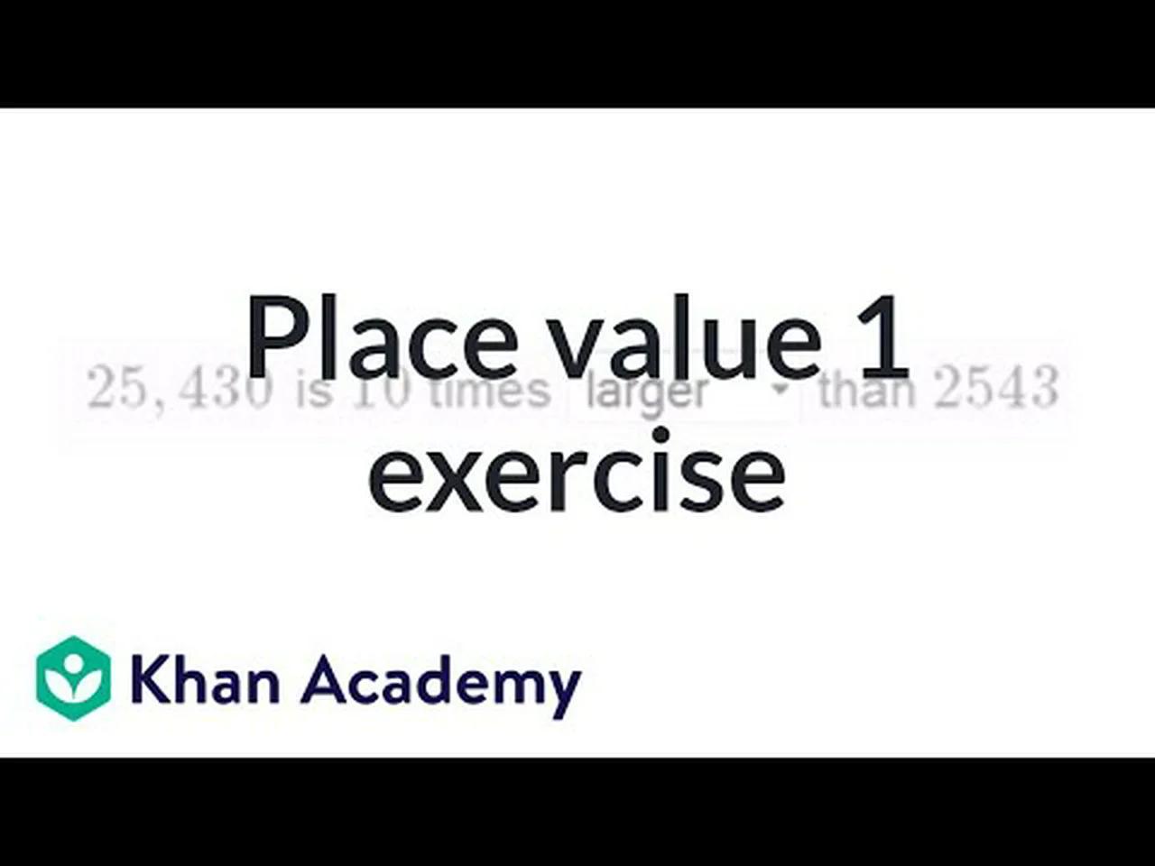 Understanding Place Value 1 Exercise Arithmetic Properties Pre Algebra Khan Academy