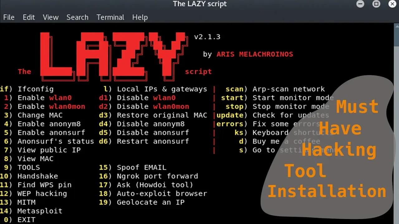 How to Install Lazy Script on Kali Linux | Kali Linux Tutorial 2022.2