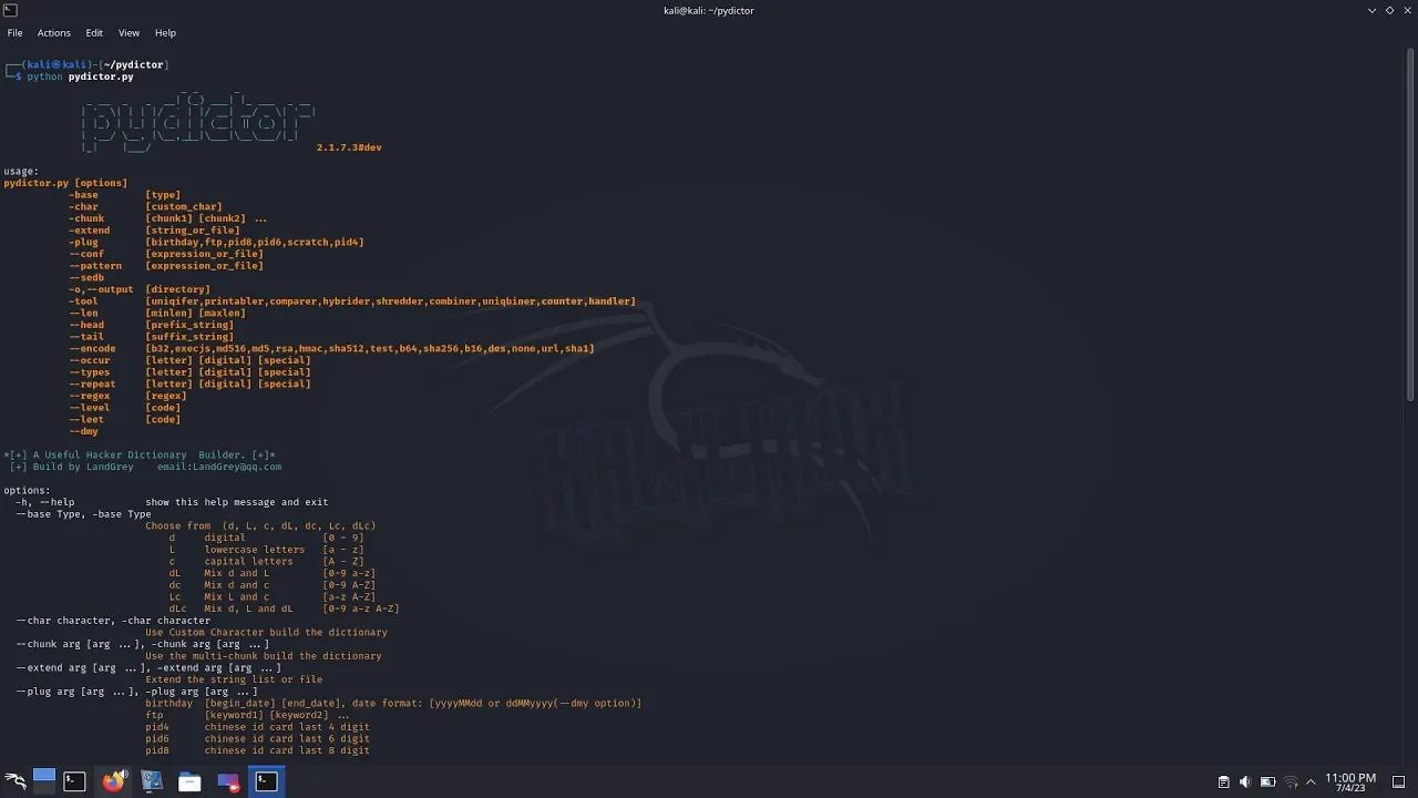 How To Create Wordlist Passwordlist Password Dictonary With Pydictor[detailed]