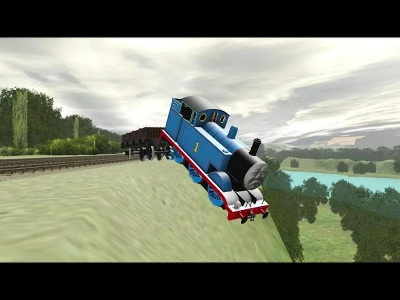 THOMAS TUMBLE OFF THE TRACKS | (Trainz Remake Clip - The Great ...