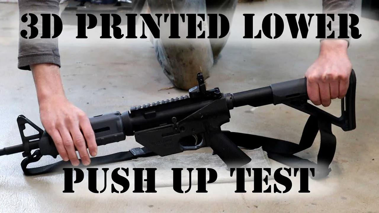 Rifle Push Up Test With The 3D Printed Hoffman Tactical AR-15 Lower ...