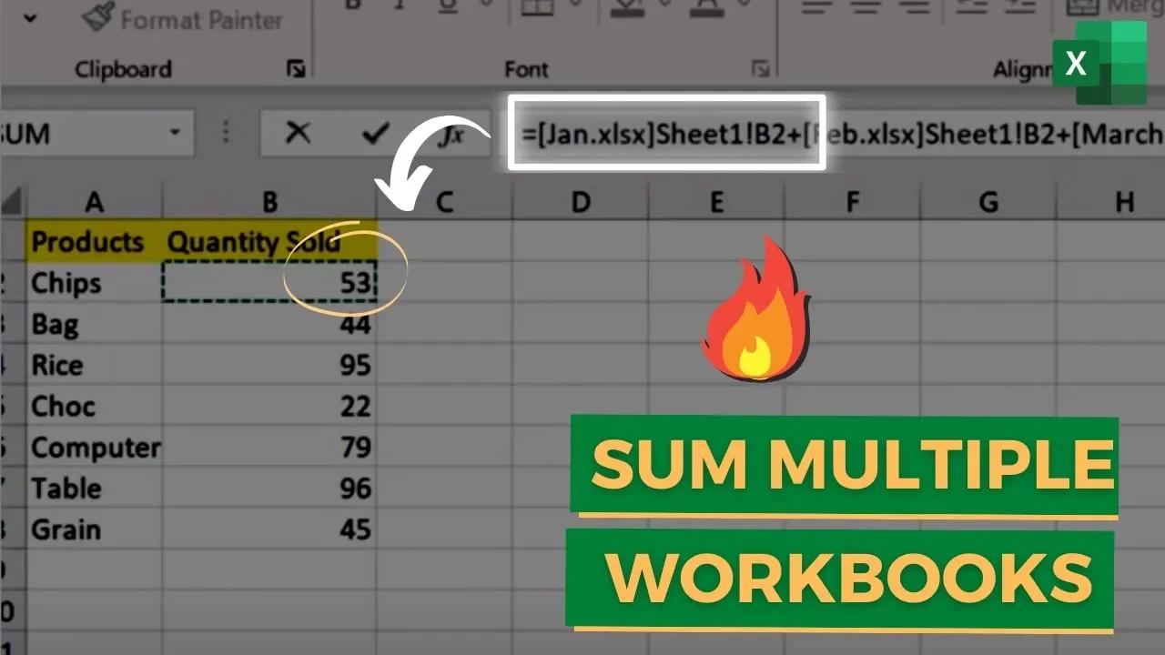 Sum Across Workbook in Excel | External References in Excel | Excel Tricks
