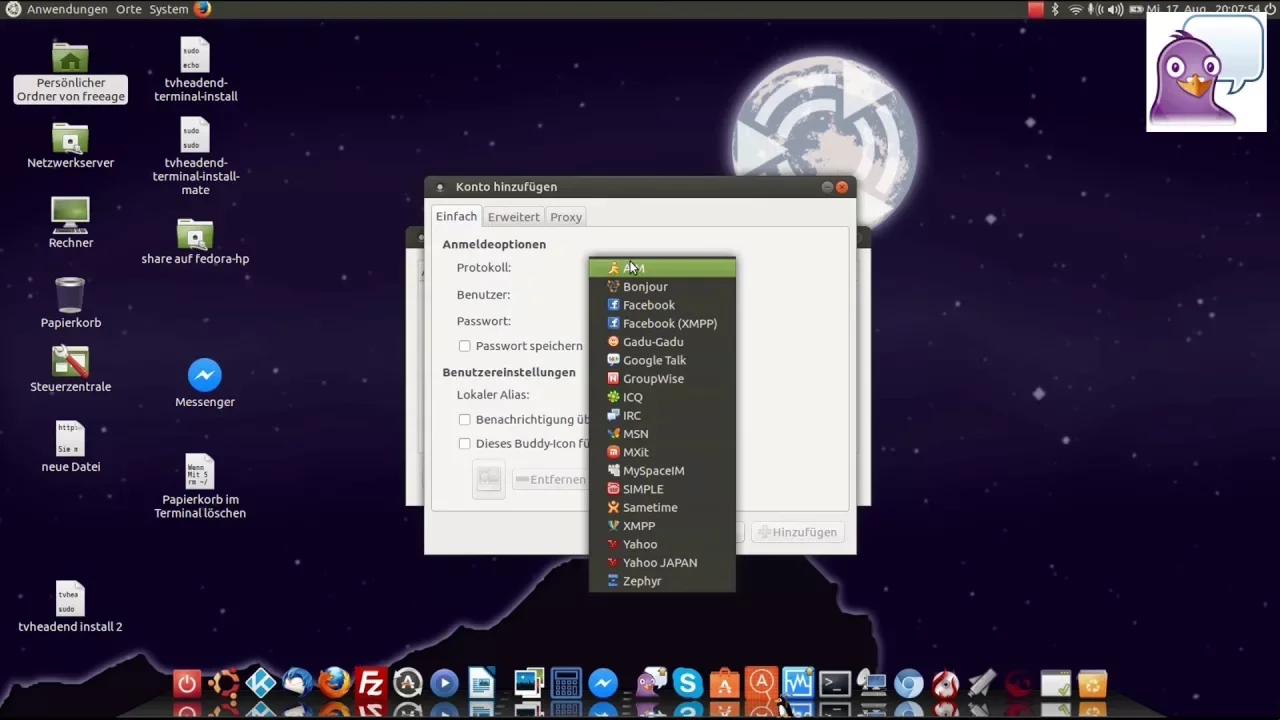 Linux Pidgin Facebook