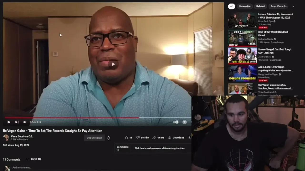 Vince Goodrum on Vegan Gains' injuries, diet, workout, pt. 2 || Vegan ...