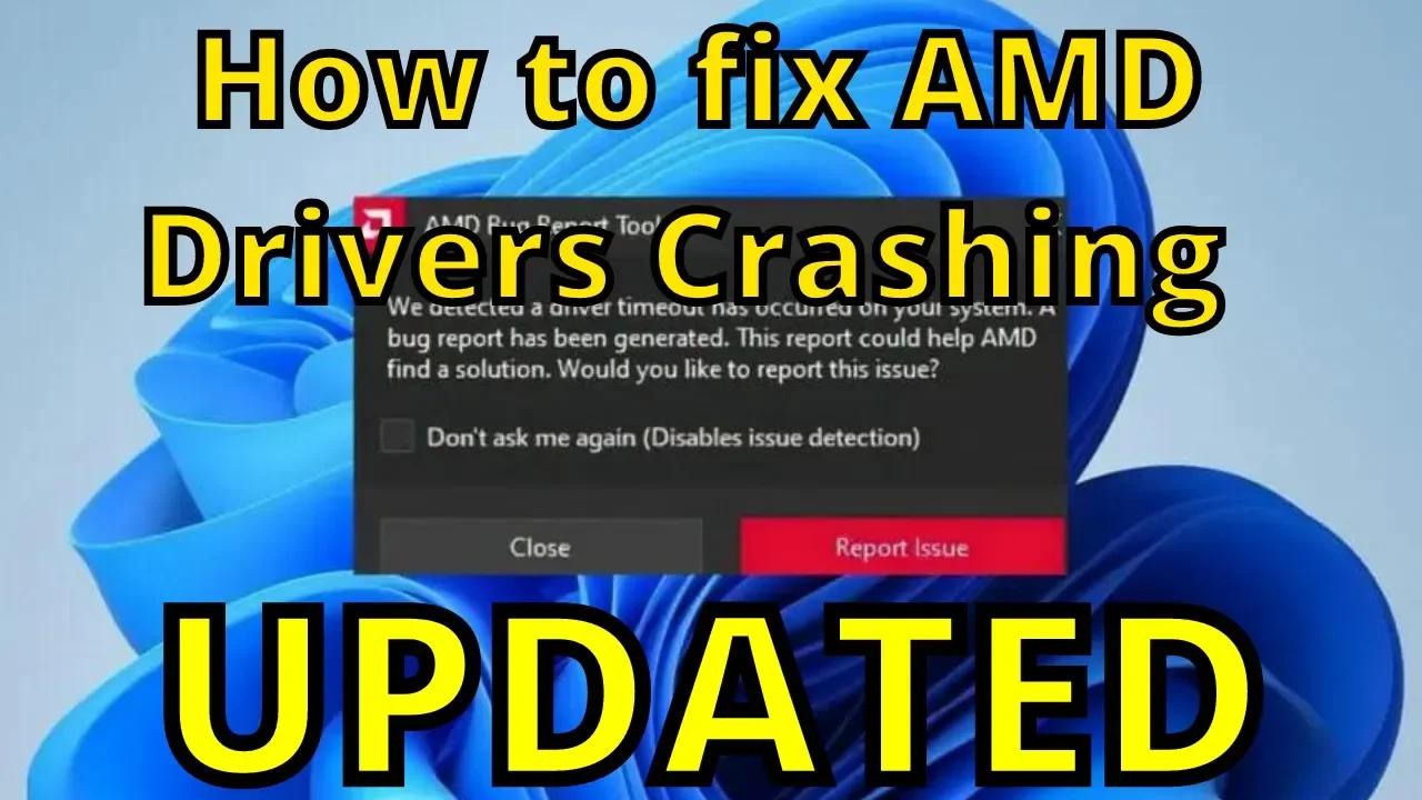 Fix for AMD Adrenaline Drivers Crashing UPDATED