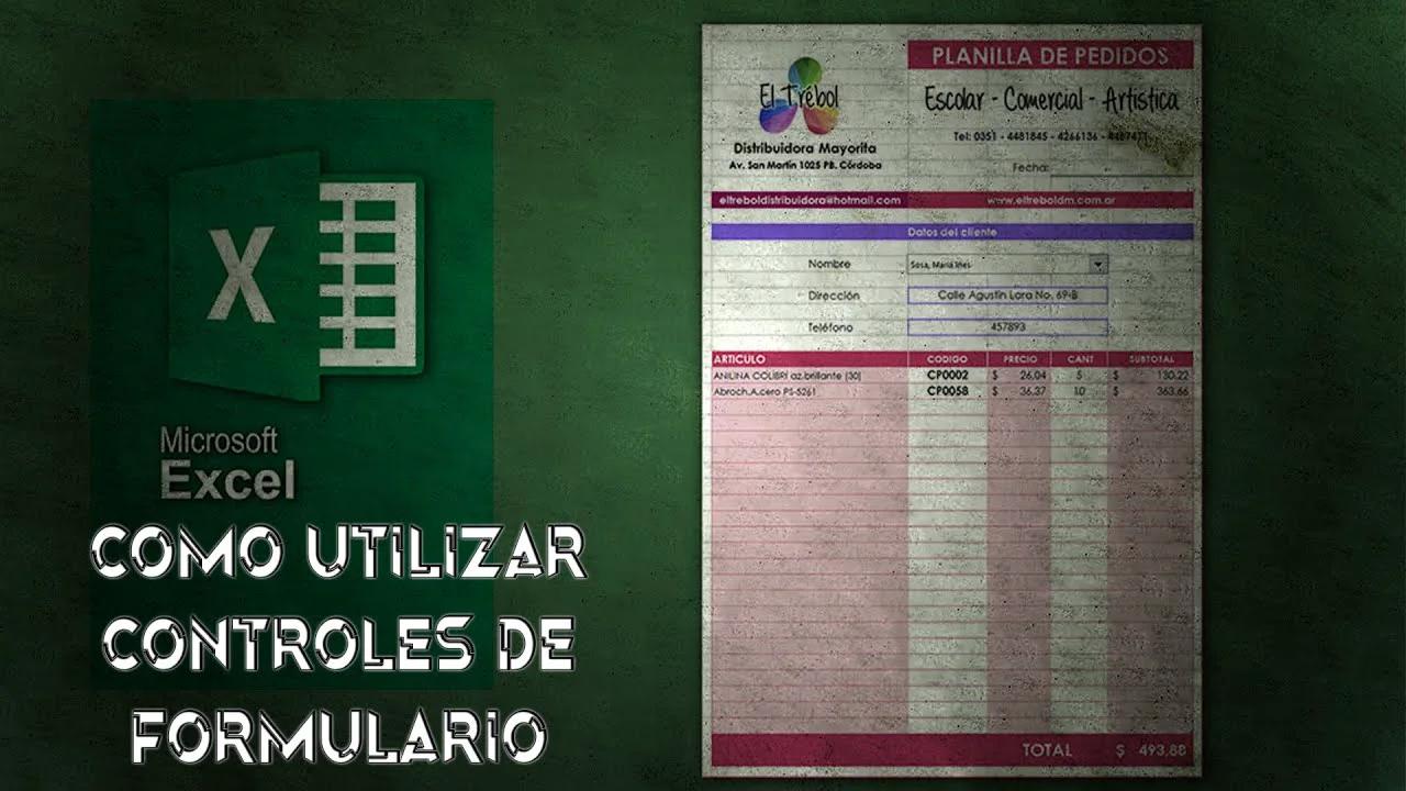 Como utilizar controles de formulario en Excel