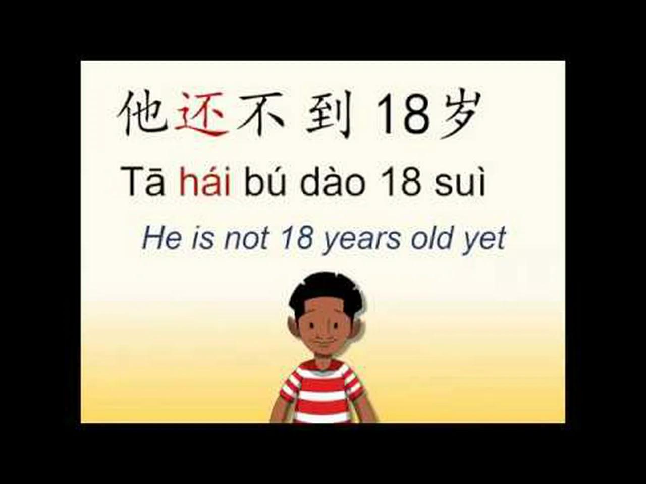 Chinese HSK 2 Lesson 7 Grammar 1 还 [hái]