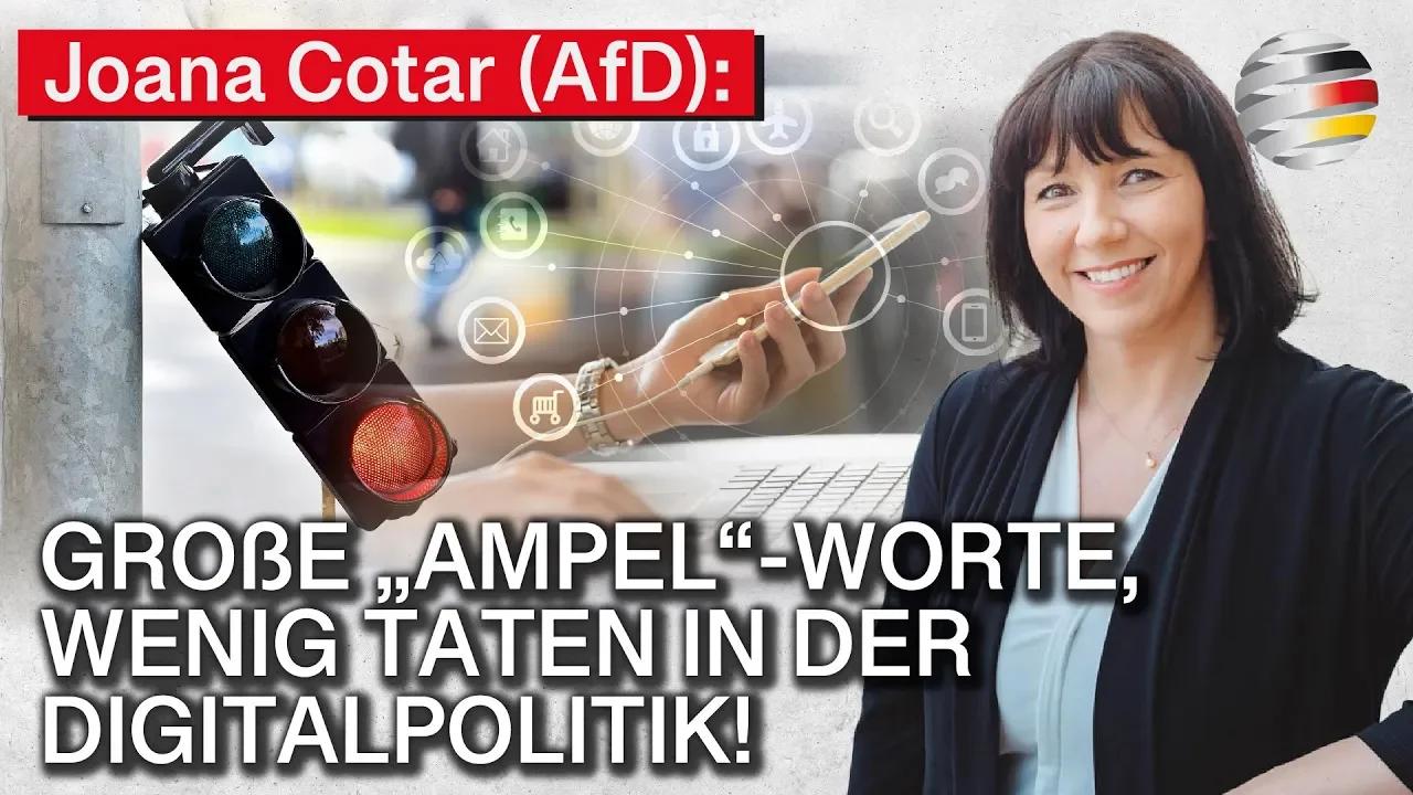 Joana Cotar (AfD): Große „Ampel“-Worte, wenig Taten in der Digitalpolitik!