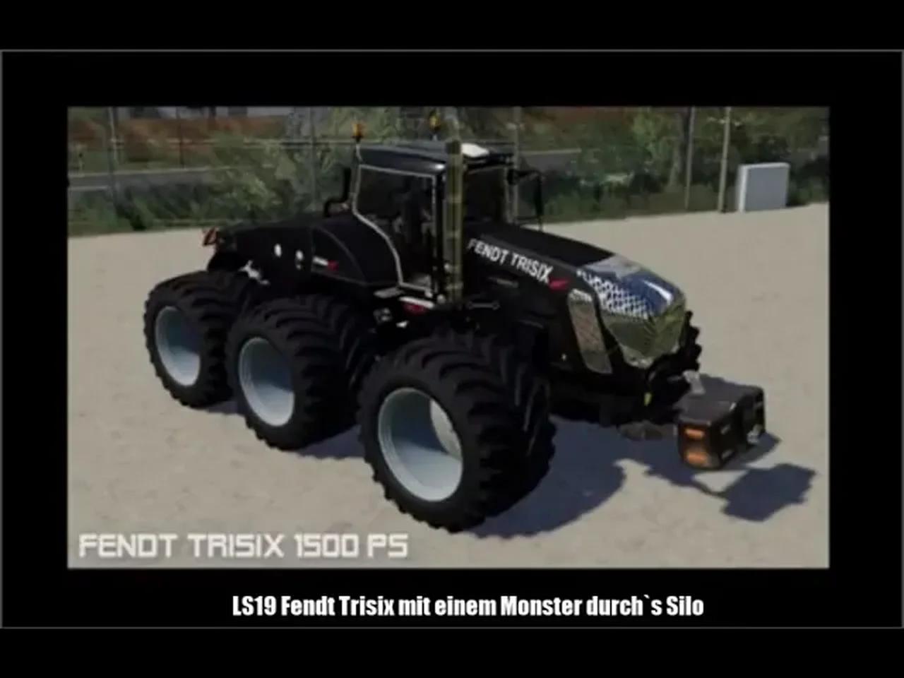 LS19 Fendt Trisix mit einem Monster durch`s Silo