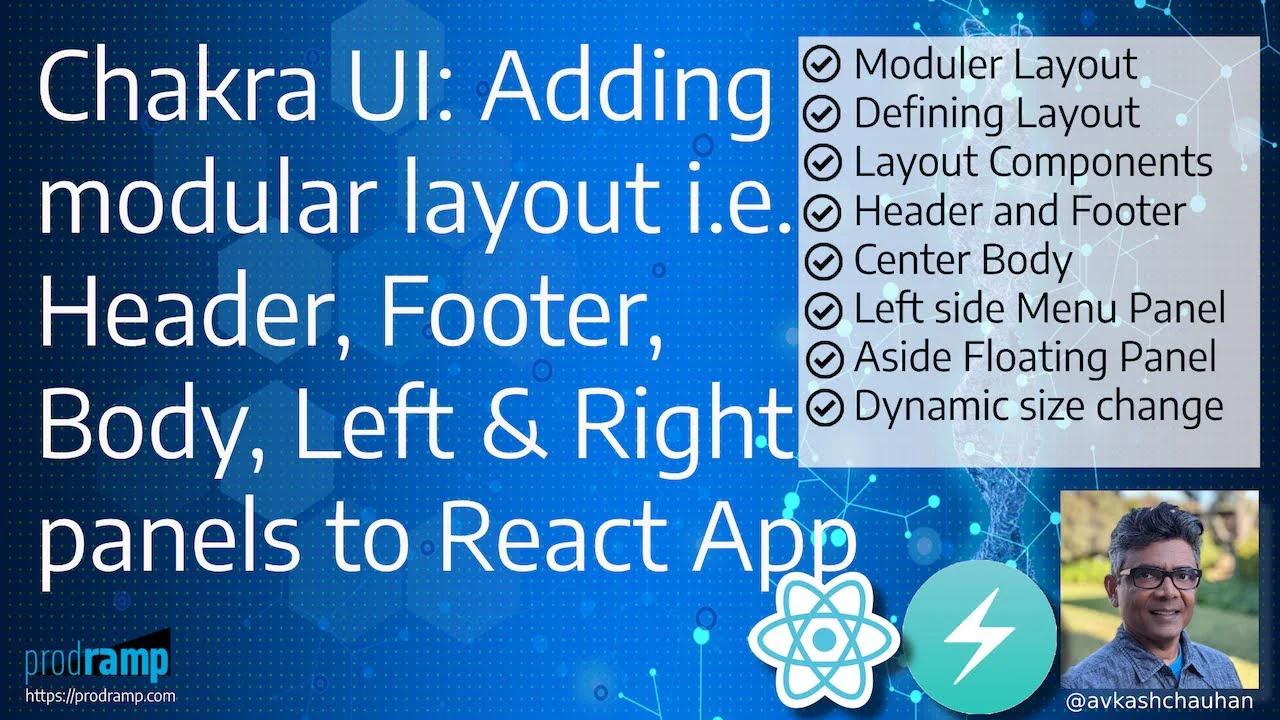 Chakra Ui Adding Modular Layout Header Footer Body Left Menu Side