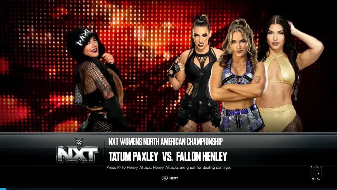 NXT Fallon Henley vs Tatum Paxley for the NXT Women’s North American Championship Match