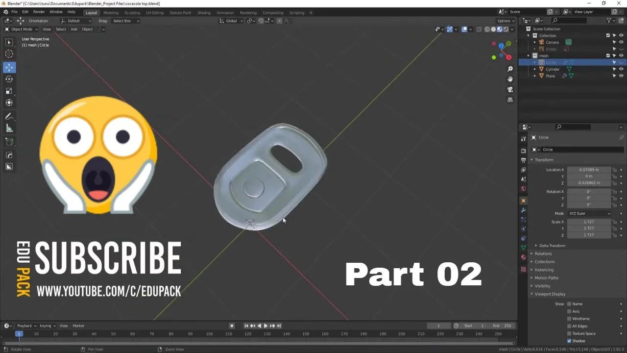 How To Create A Photo Real Coke Can In Blender Modeling Part 2