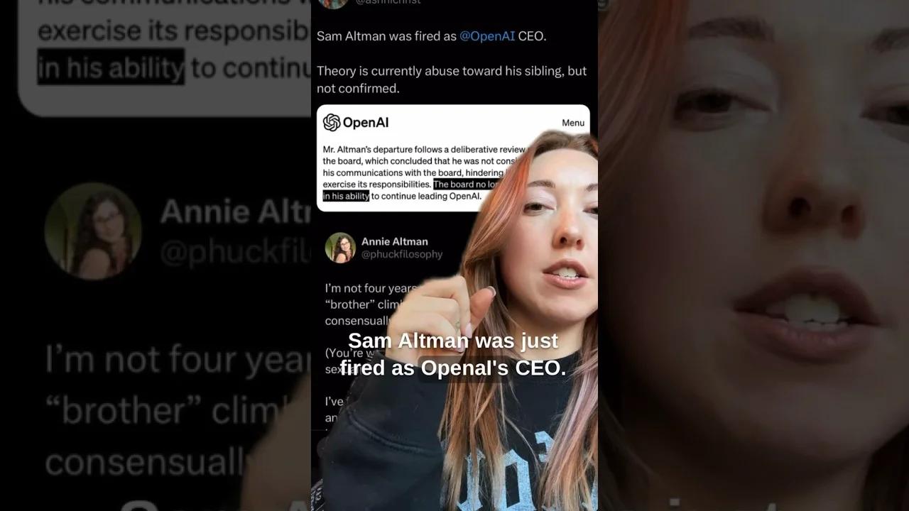 Sam Altman fired as OpenAI CEO. SA allegations?