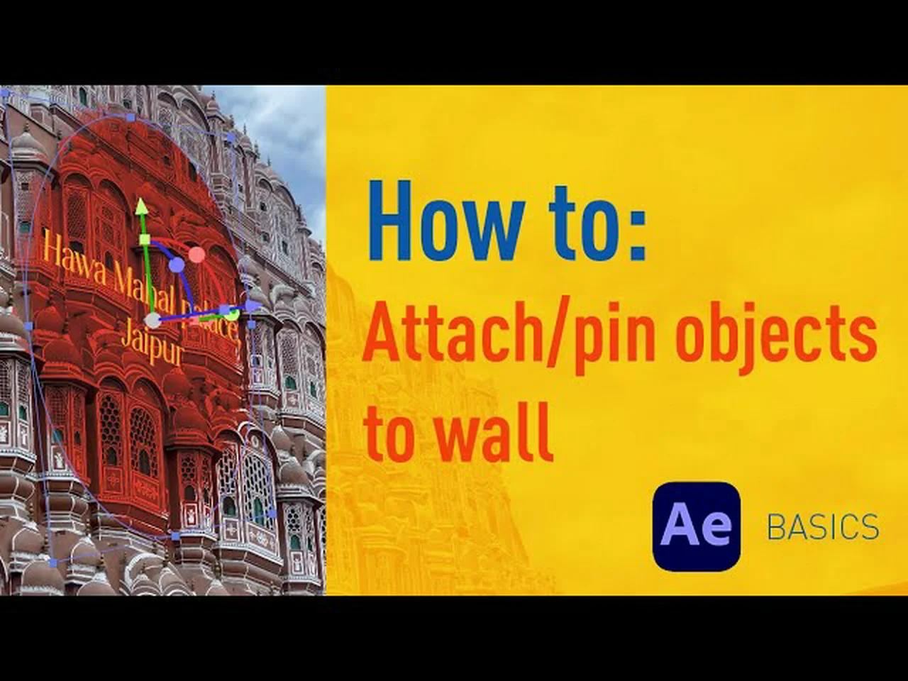 How to attach TEXT/Objects to wall in your footage | After Effects tutorial