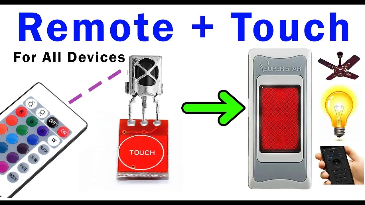 How To Make Light Fan Remote Control Switch With Touch, TTP223 ...