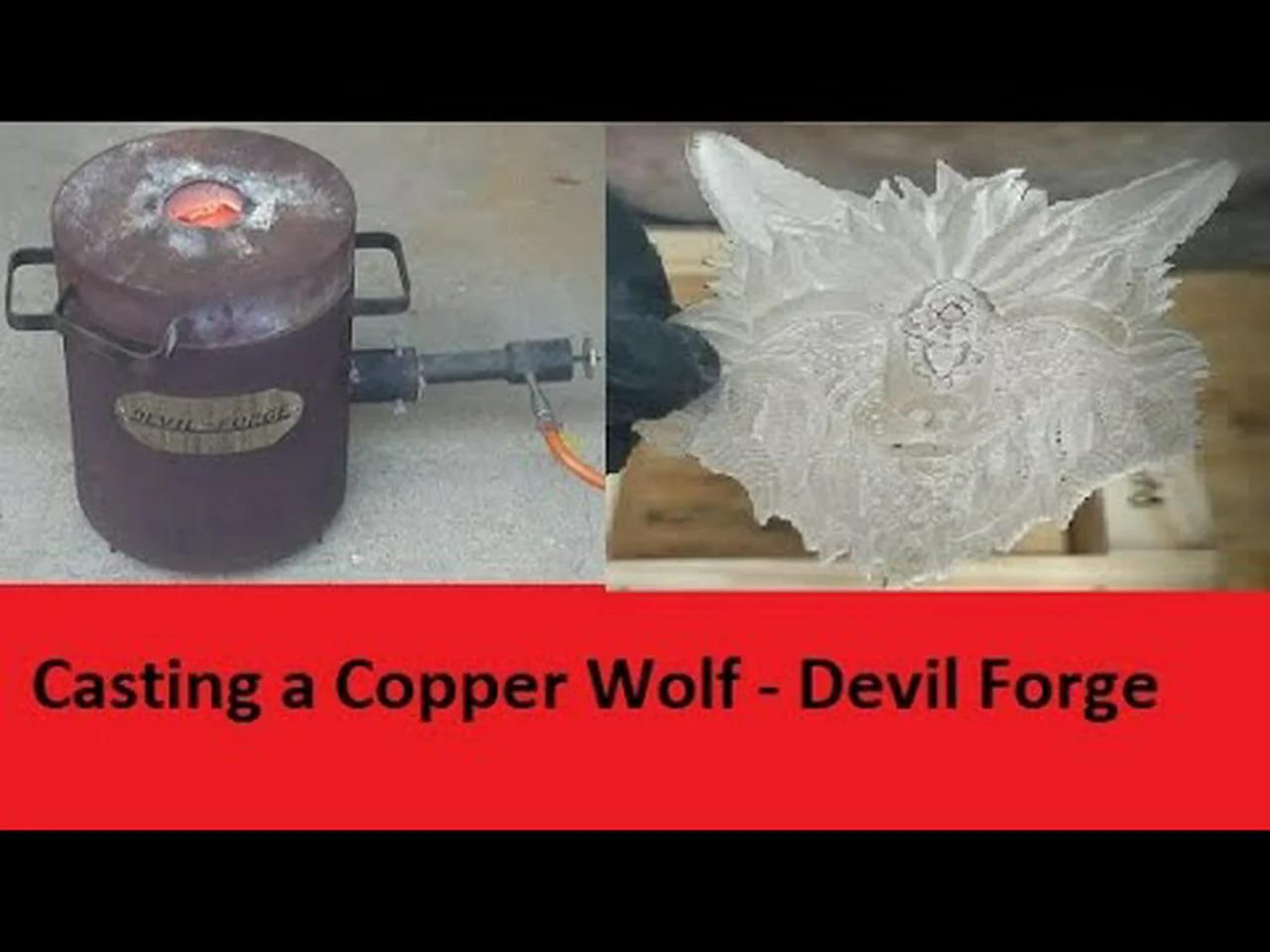 Casting a Copper Wolf - PetroBond - Sand Casting - Devil Forge