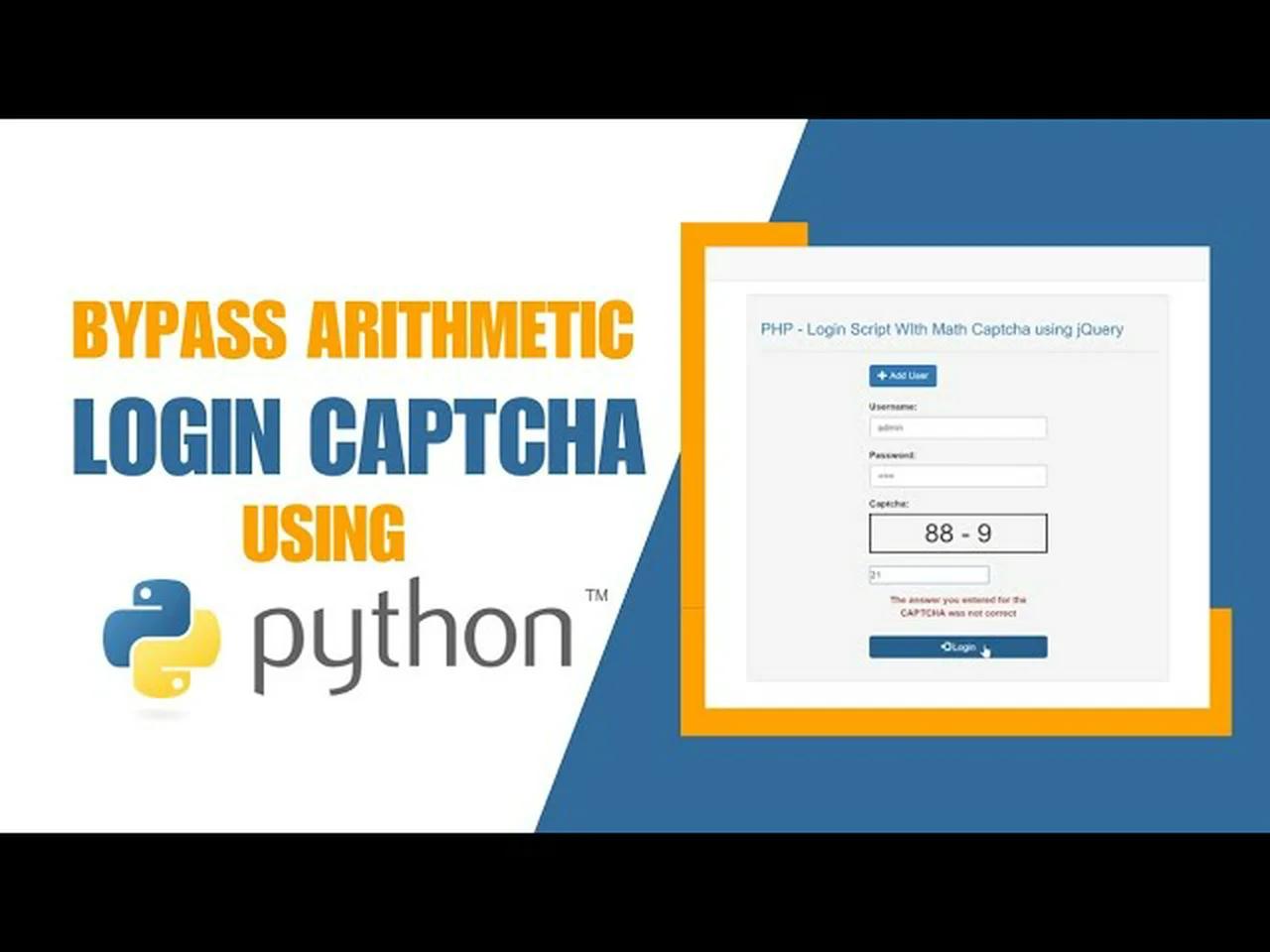 Bypassing Arithmetic Captcha using python automation - Capture Tryhakme ... Bypassing Arithmetic Captcha using python automation - Capture Tryhakme ...