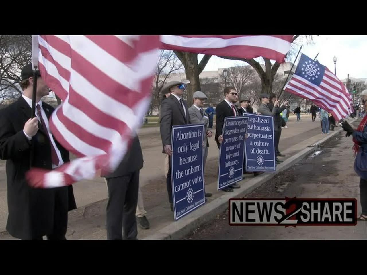 Christian nationalist group New Columbia Movement participates in March ...