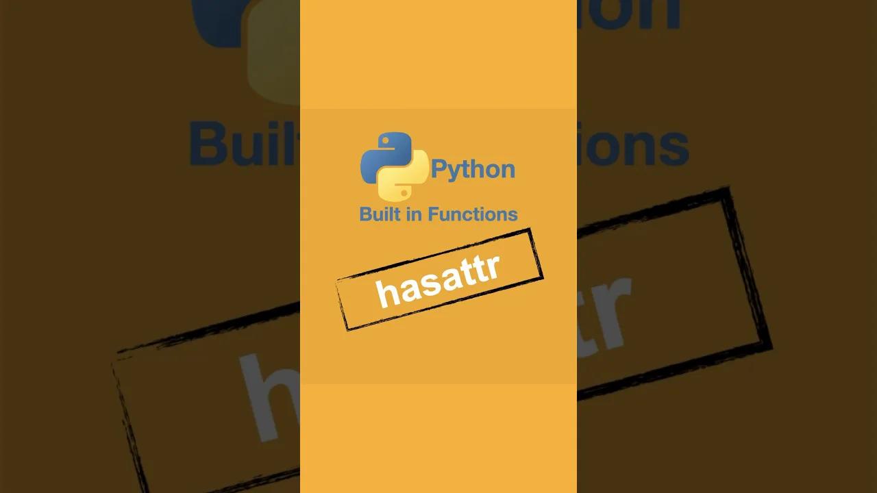 hasattr Python Yerleşik (Gömülü Built-in) Fonksiyonlar #coding #python #programming