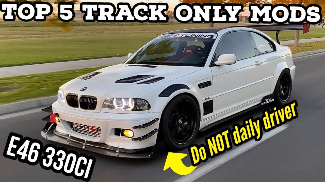 First 5 TRACK ONLY modifications on the E46 - BMW non-m racecar build - rematch custom tuning