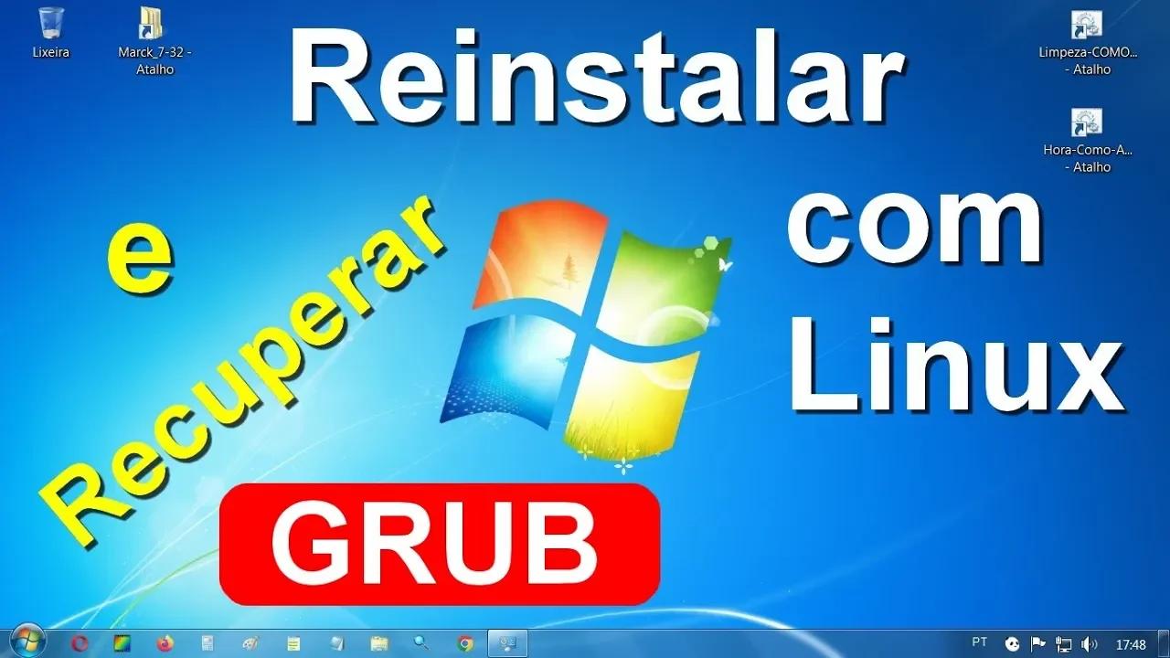 Re-Instalando o Windows 7 junto com Linux Instalado. Recuperando o Grub com pelo Rescatux