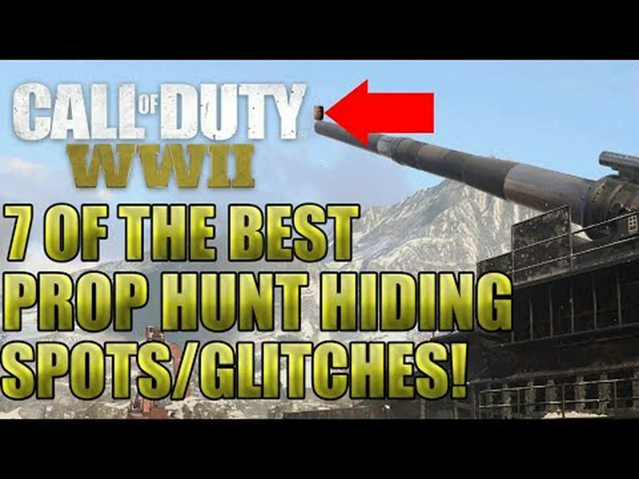 COD WW2 - 7 EASY PROP HUNT HIDING SPOTS/GLITCHES!