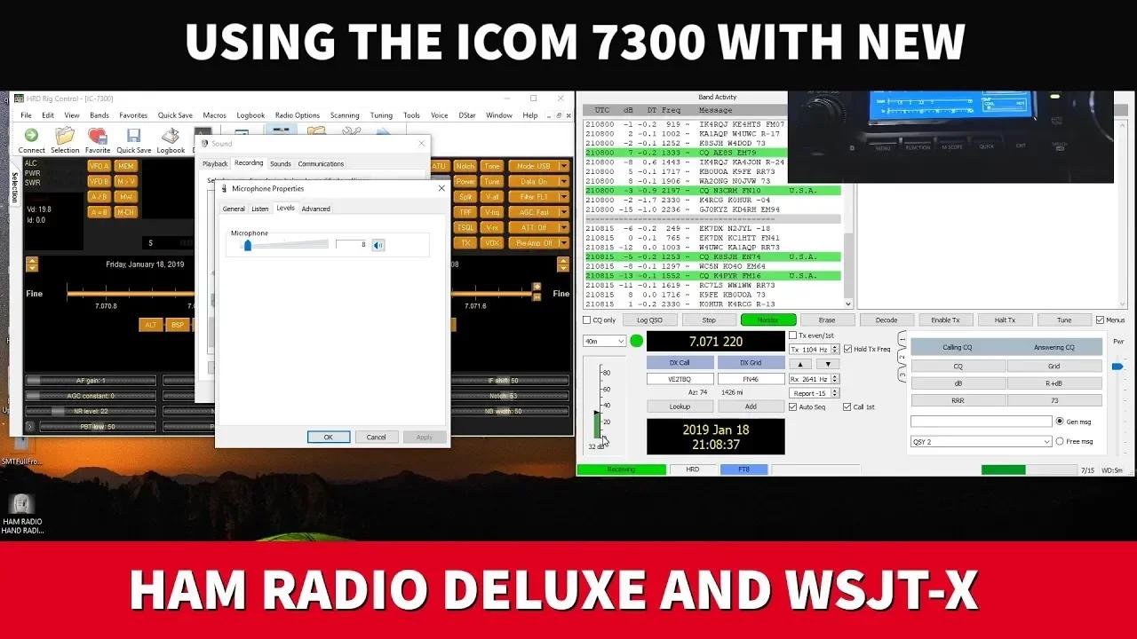 Using the Icom 7300 with NEW Ham Radio Deluxe and WSJTX