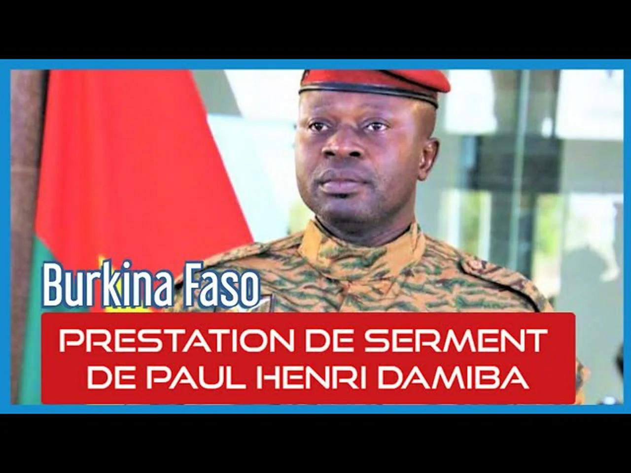 Burkina Faso: Prestation de serment lieutenant-colonel Paul-Henri Sandaogo Damiba