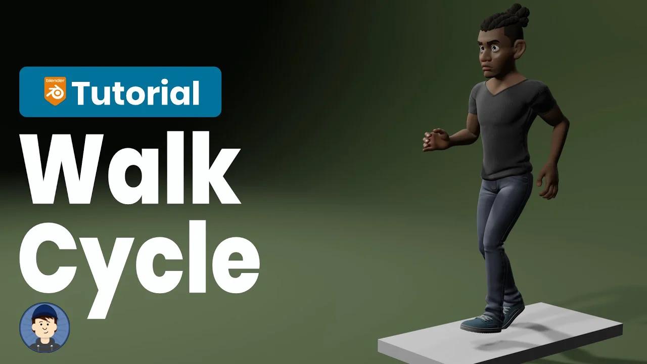 How to animate a basic 3D character walk cycle for games in Blender [3.4] | 3D Animation