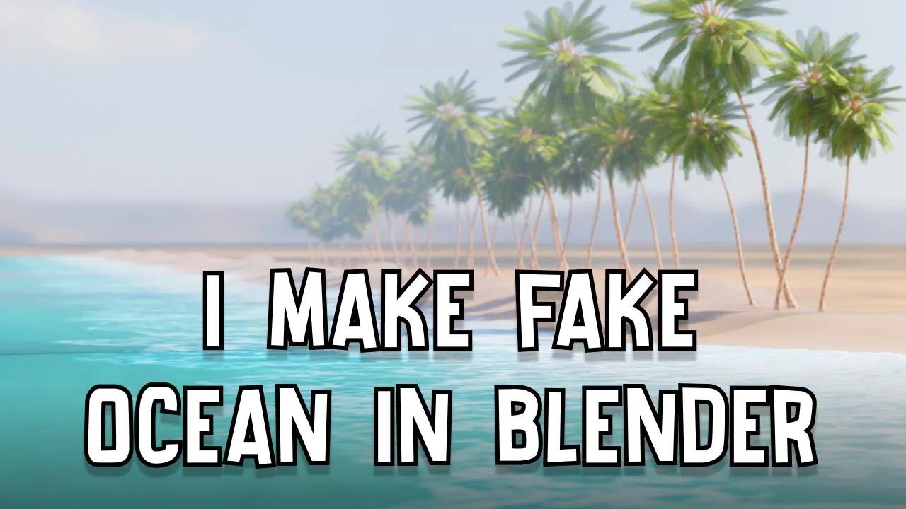 I Make Fake Ocean in Blender Using Video Clip | (Sinhala)