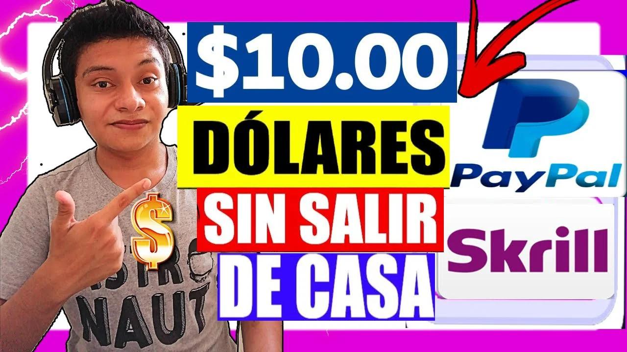 Como Ganar $10 Dolares Para Paypal Desde Casa Por Internet | Plataforma Que Paga Dinero Sin Invertir
