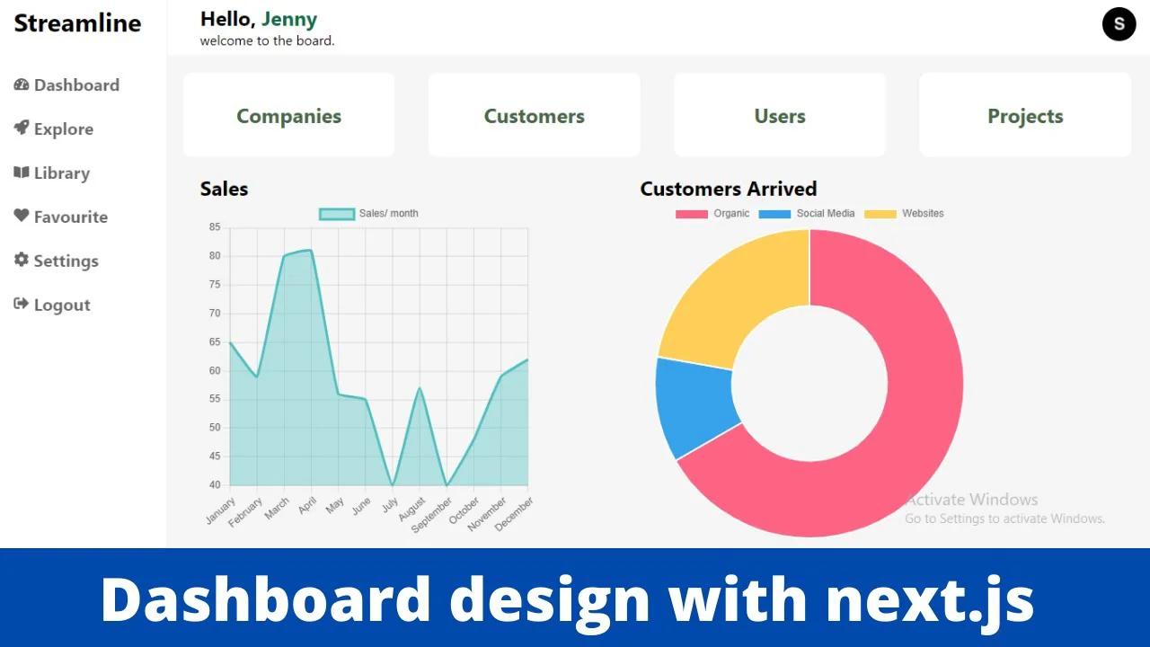 🔴 Responsive dashboard design with Next.js from scratch