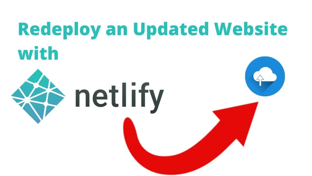 How to update a website manually deployed on Netlify