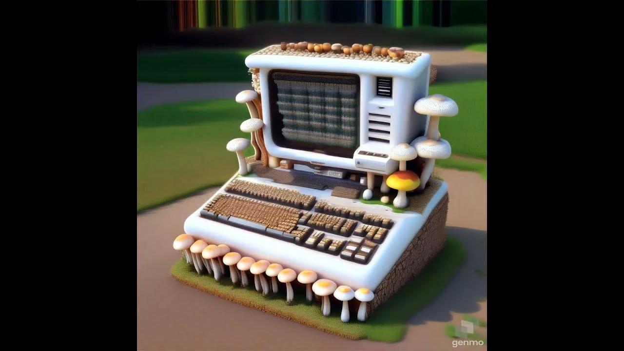 🍄 Futuristic Mushroom Computer: Blending Nature and Technology # ...