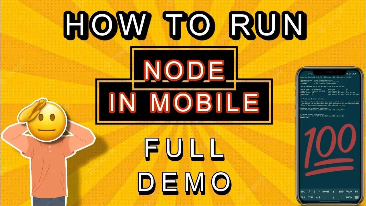 HOW TO RUN NODE IN THE MOBILE | FULL LIVE DEMO | NO NEED OF PC/LAPTOP ...