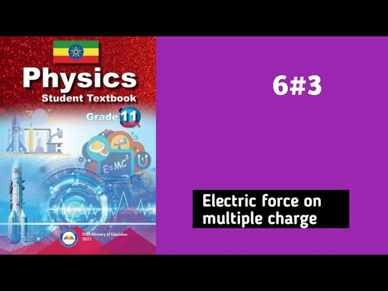 Ethiopian Grade 11 Physics 6#3 Electric Force on multiple charges