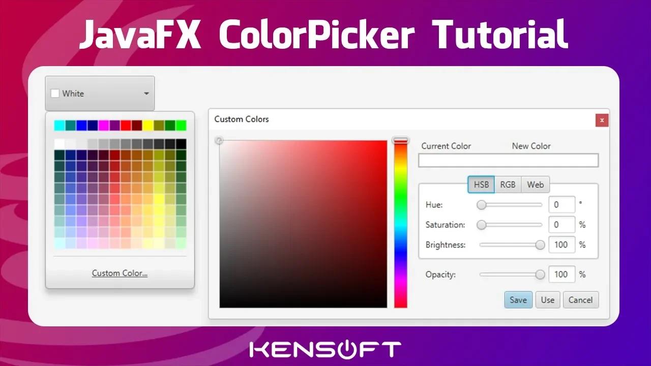 JavaFX ColorPicker Tutorial For Beginners JavaFX ColorPicker Tutorial For Beginners