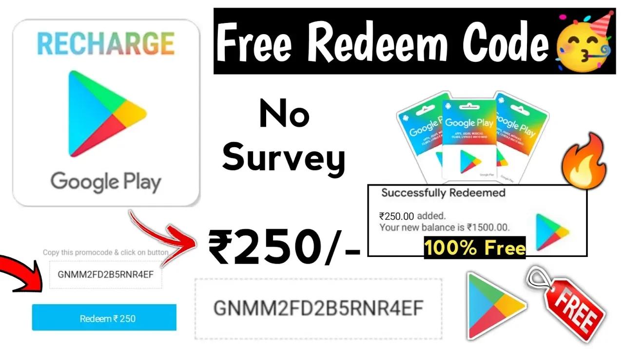 How To Get Free Google Play Store Redeem Code | Free Me Redeem Code ...