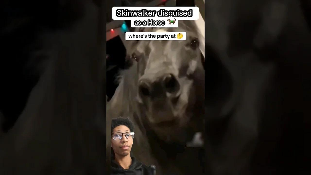 Skinwalker disguised as a horse!? 😱 #skinwalker #skinwalkers #creepy