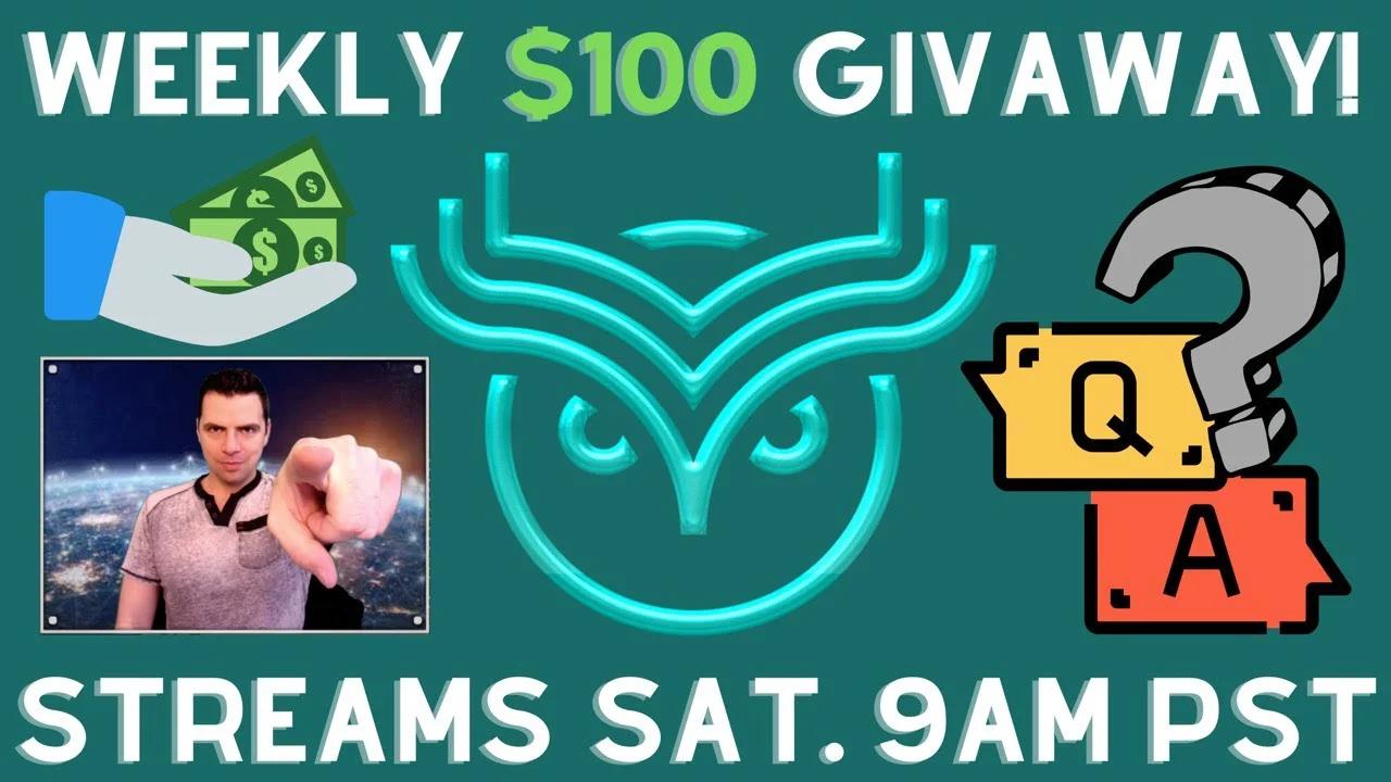 JOIN OUR WEEKLY LIVE STREAM $100 GIVEAWAY!