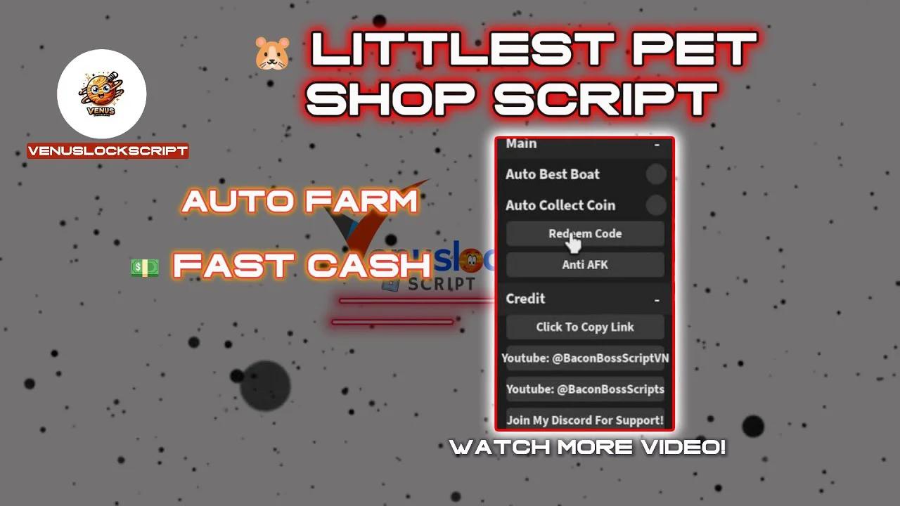 🔥 Little Pet Shop Script NEW 2025 | Auto Farm, Get Best Boat, Anti AFK 🚀🐾