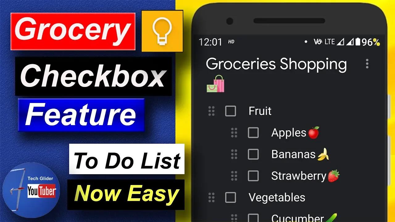 How to use Grocery List Checkbox feature in Google Keep. Use Tick box in mobile phone android app