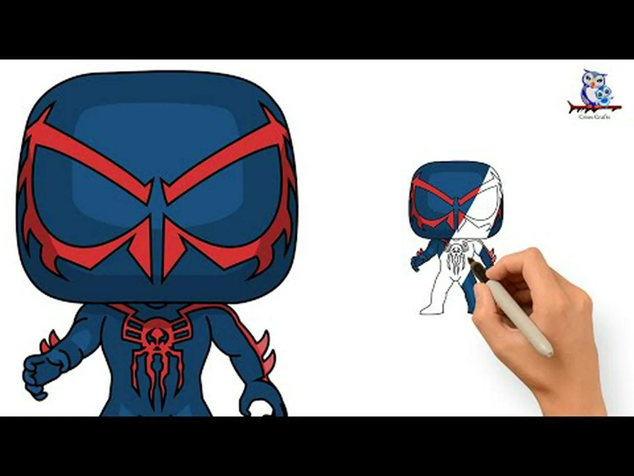 How To Draw Spider-Man 2099 Across the Spider-Verse - Easy Art Tutorial
