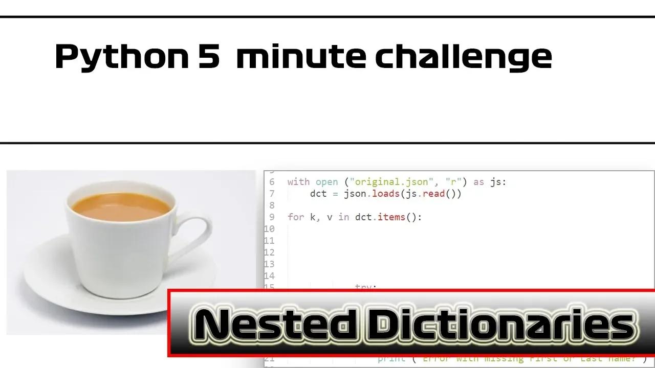 5 Minute Python Challenge Dr Pi Sets A Quick Nested Dictionaries Problem