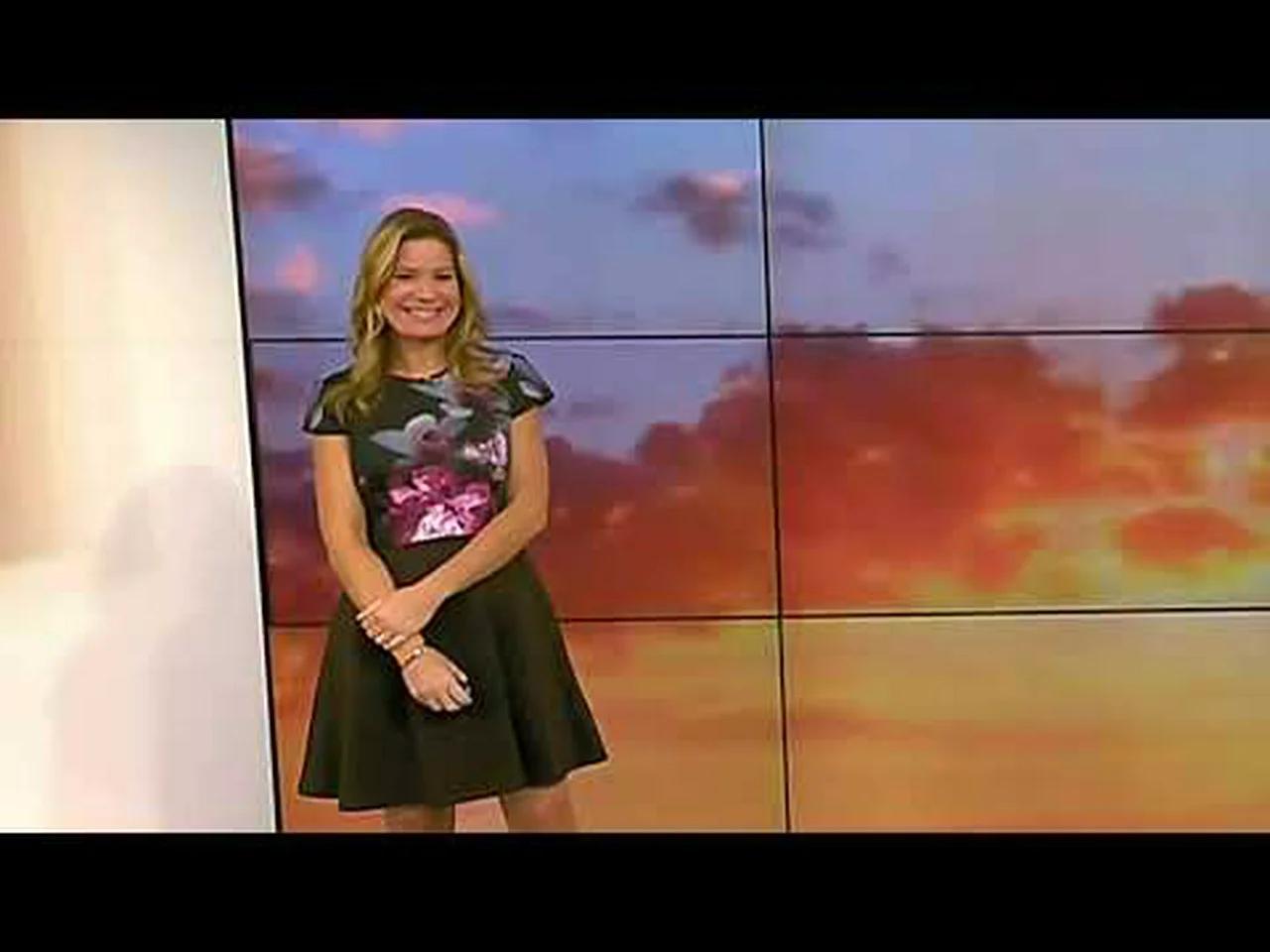 Jen Carfagno - The Weather Channel - 120121 Black Skirt - Easy On The Eyes