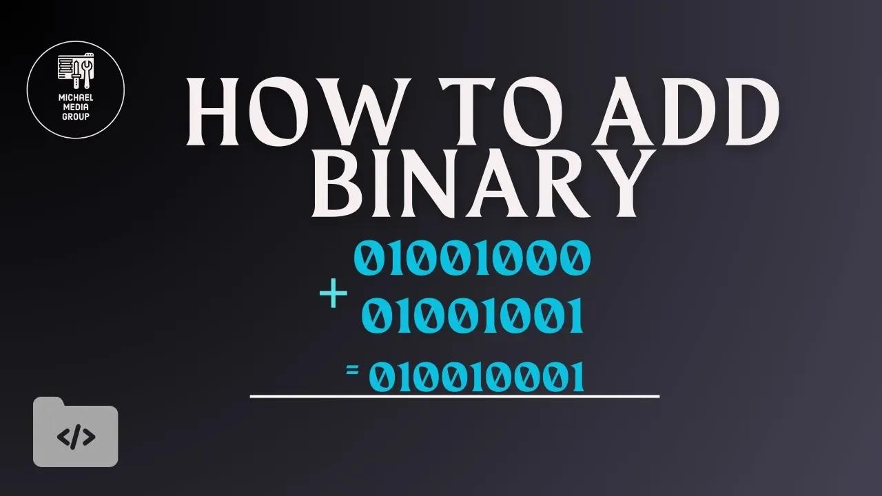 How to add binary