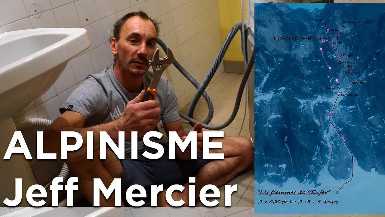 Jeff Mercier Les flammes de l'enfert Aiguille des Pélerins Face Nord ...