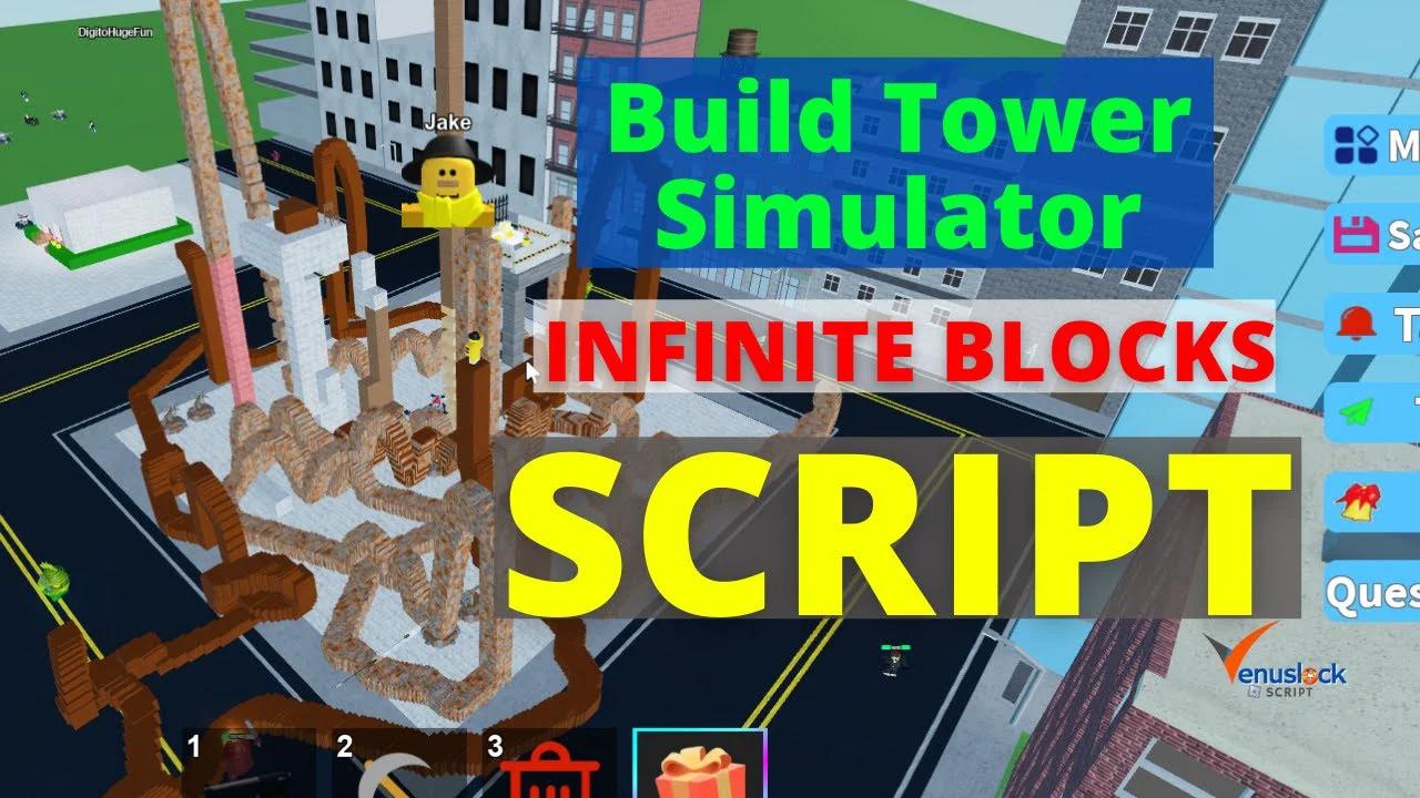 Build Tower Simulator Script GUI | Infinite Blocks | Auto Build