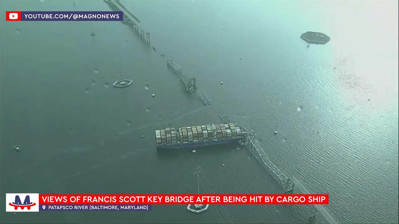 🇺🇸 Francis Scott Key Bridge in Baltimore collapsed after being hit by ...
